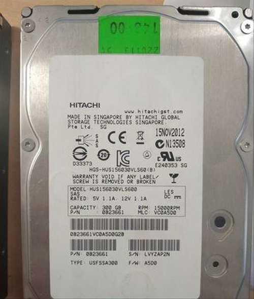 Жесткий диск сервер Hitachi HUS156030VLS600 300гб