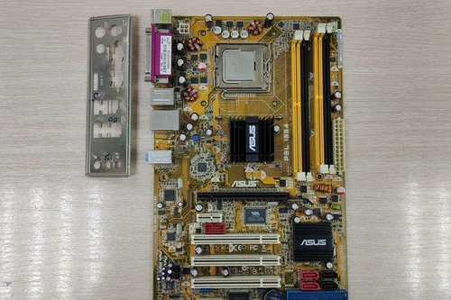 Комплект материнская плата asus s775 + Pentium 4