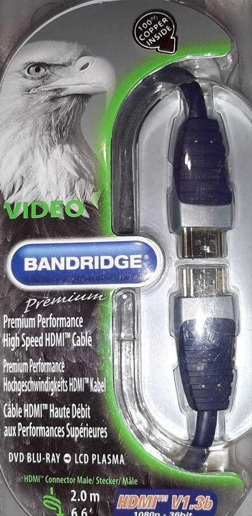 Hdmi hdmi кабель video от Bandridge - 2 метра 6,6