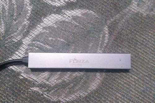USB-хаб 4 в 1, 3xUSB 2.0, 1xMicro-SD, штекер Type