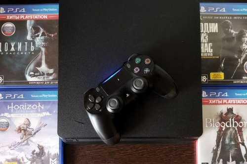 Sony Playstation PS4 Slim 500GB (+9 игр)