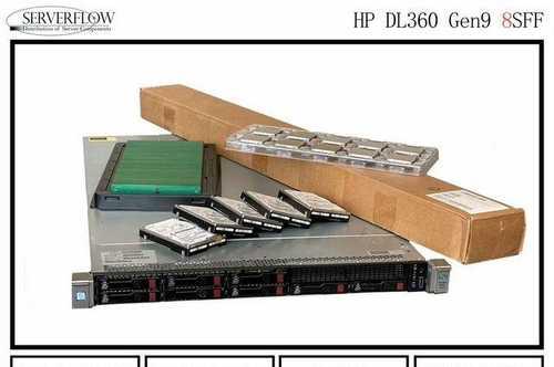 HP DL360 Gen9 (2x 2690v3 256GB P440ar) + рельсы в