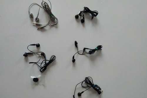 Пакетом наушники Sony Panasonic Philips рабочи 5шт