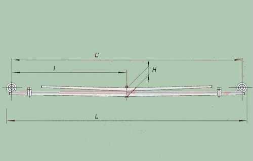 Рессора Газель-3302 бизнес 2-х листовая+ подрессор