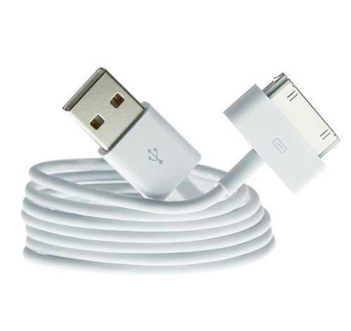 Кабель 30-pin Apple - USB белый 1 м