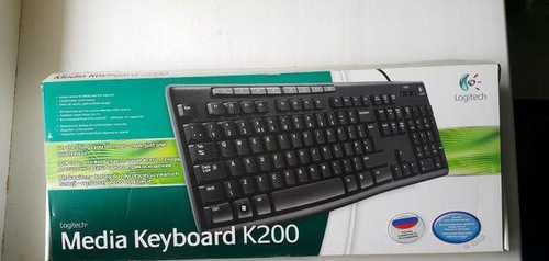 Клавиатура Logitech Media keyboard K200 USB новая