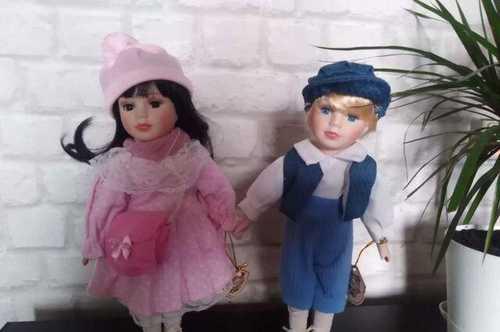 Кукла керамика коллекционная 30 см парочка