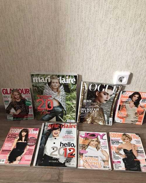 Журналы Marie Claire, cosmopolitan, joy, glamour