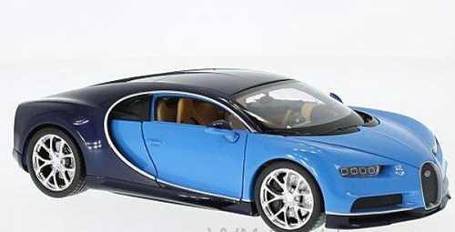 1:24 Bugatti Chiron 2016 Blue/light Blue. Welly