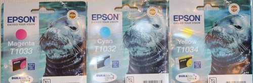 Картриджи epson T1032, T1033, T1034