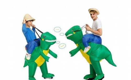 Надувной костюм Верхом на динозавре