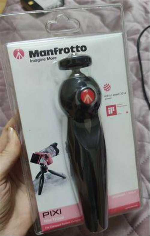 Штатив Manfrotto pixi mini tripod black новый, в з