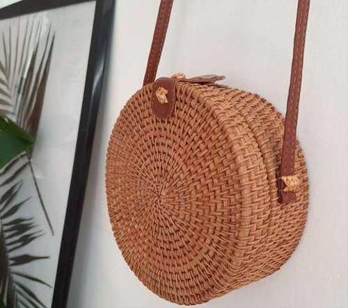 Круглая плетеная сумка ASOS, новая