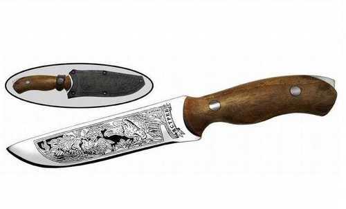Нож охотничий 27см в кож.чехле Ястреб Кизляр