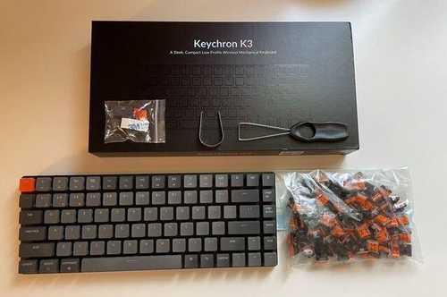 Клавиатура Keychron K3 v1 (brown+orange)