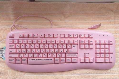 Клавиатура розовая новая sven