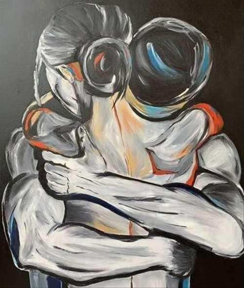 Картина маслом на холсте “The last hugs” 80*80 см