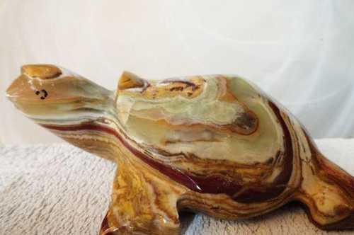 Черепашка из камня(оникс) для интерьера, аквариума