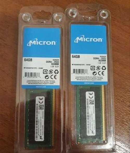 Оперативная память Micron DDR 64gb rdimm Reg 1.2V