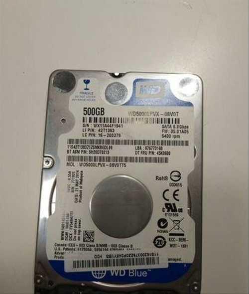 HDD 500gb WD Blue WD5000lpvx 2.5"
