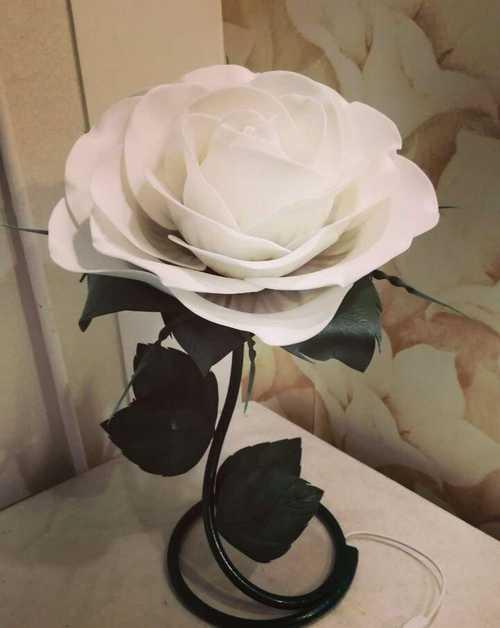Торшер роза из изолона светильник ночник подарок