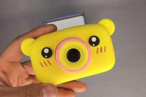 Детский фотоаппарт Мишка - желтый