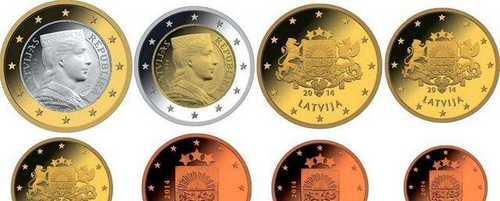 Набор монет евро Латвии