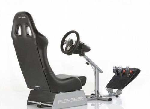 Кресло игровое Playseat Alcantara, руль, педали, с