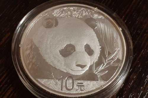 Китай 10 юань 2018 Панда серебро унция