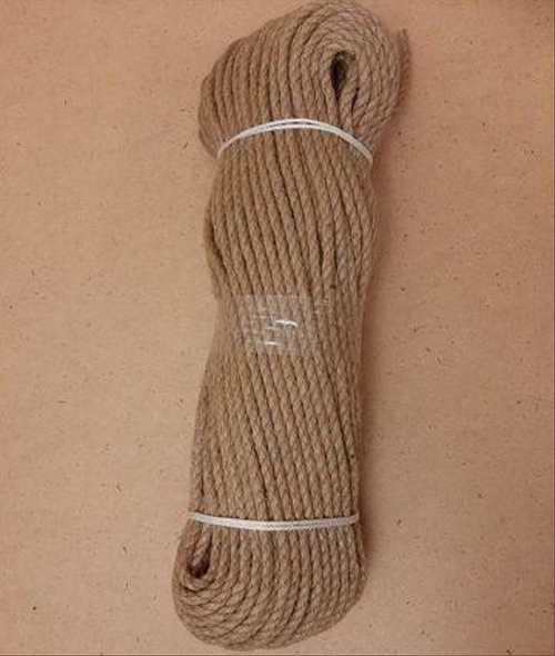 Верёвка джутовая (канат) 8 мм