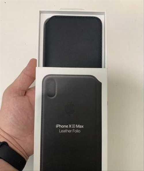 Чехол apple iPhone xs max leather folio black
