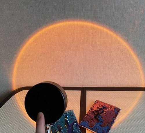 Новая лампа закатная sunset lamp, светодиодная,usb
