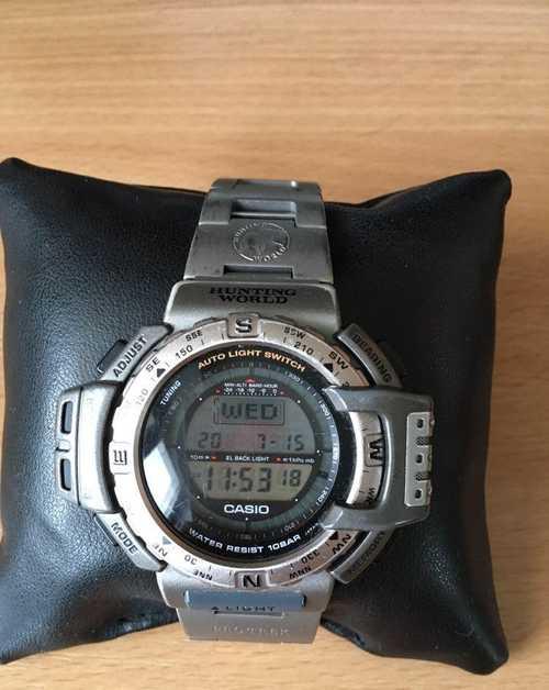 Японские титановые часы Casio protrek PRT- 420 hun