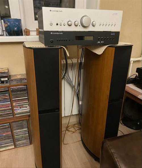 Колонки jamo D570 усилитель Cambridge Audio asur 6