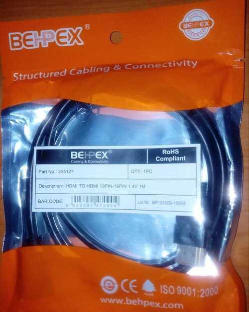 Hdmi to hdmi кабель Behpex 1 м