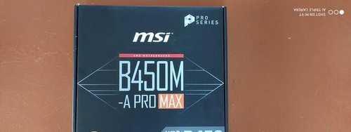 Материнская плата MSI AM4 B450 PRO MAX