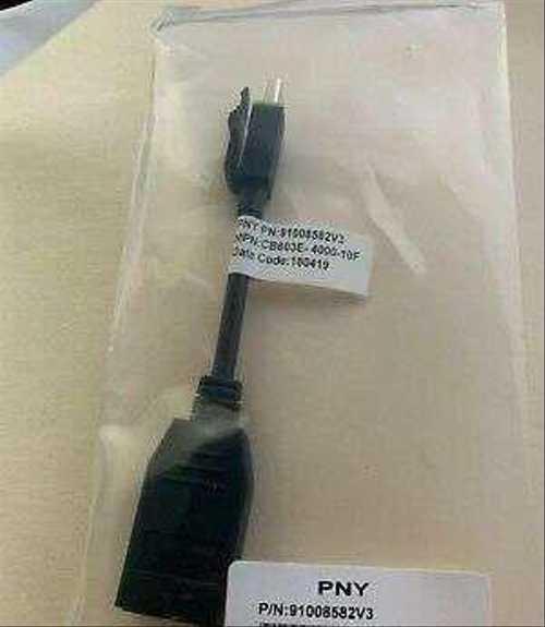 Переходник Mini-DisplayPort - DisplayPort PNY