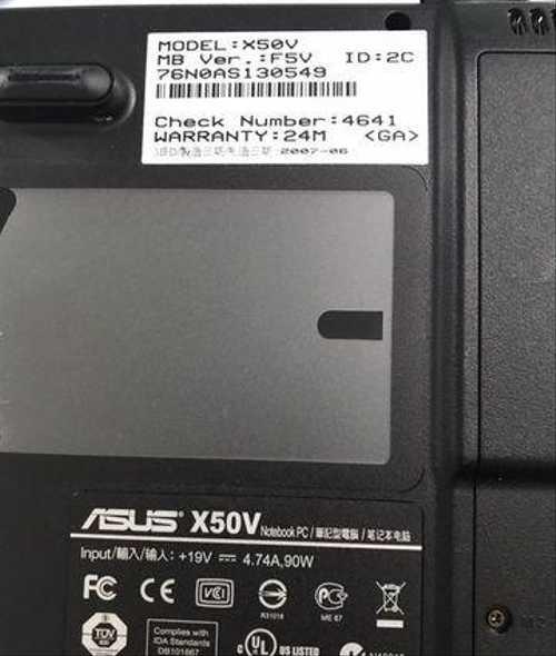 Ноутбук asus x50v