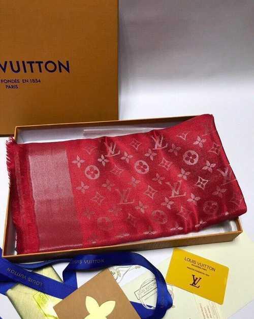 Палантин LV с люрексом шаль Louis Vuitton