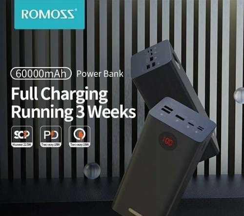 Powerbank Romoss 60000 мАч новый