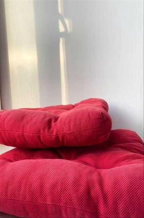 Подушки на стул IKEA malinda красные