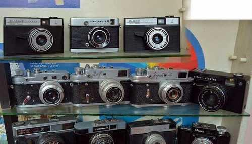 Коллекция старых фотоаппаратов, 11штук