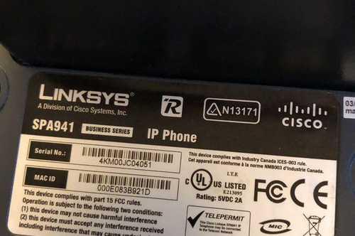 Ip телефон linksys spa-941