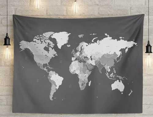 Настенный гобелен/картина "карта мира"