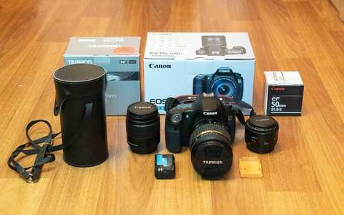 Canon 60d kit 18-55 3.5-5.6 isII+ 2 + 2 объектива