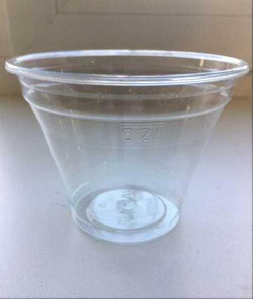 Одноразовые пластиковые стаканы 200 мл, 50 шт в уп