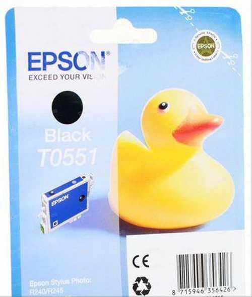 Картридж струйный Epson T0551 (C13T05514010) черн