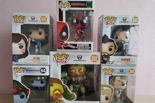 Funko Pop Overwatch и Marvel Deadpool