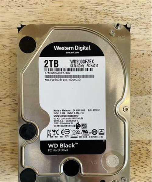 Wd black 2Tb, почти новый