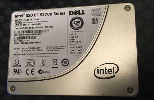 SSD 200gb Intel DC S3700 2.5" SATA